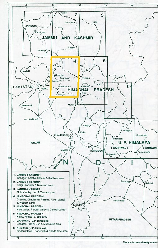LMI 4 Himachal Pradesh (Chamba) - Chamba, Passes of Dhauladhar,Pangi ...