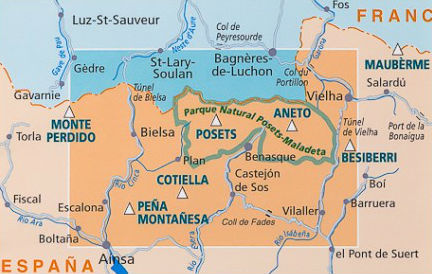 RP-13 wandelkaart Posets, Maladeta, Aneto 1:50.000 - Bielsa, Ainsa ...