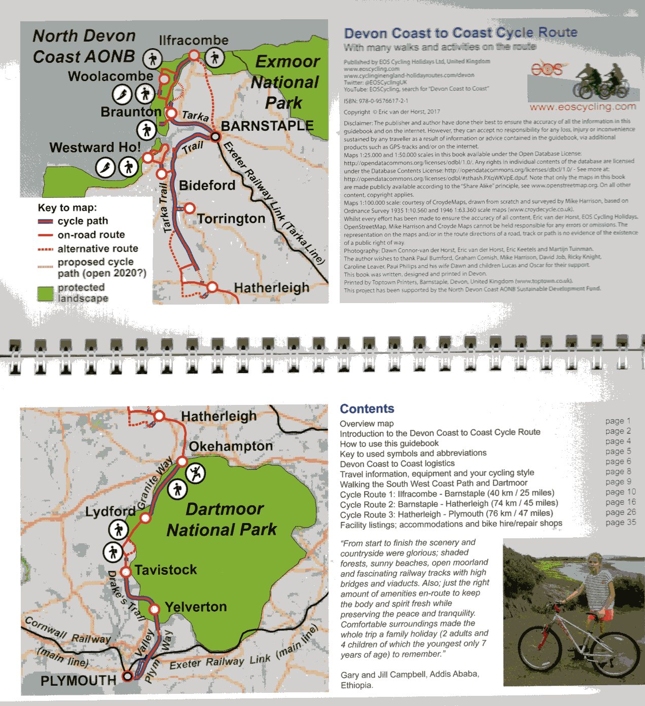 fietsgids Devon Coast to Coast Cycle Route - with many walks and ...