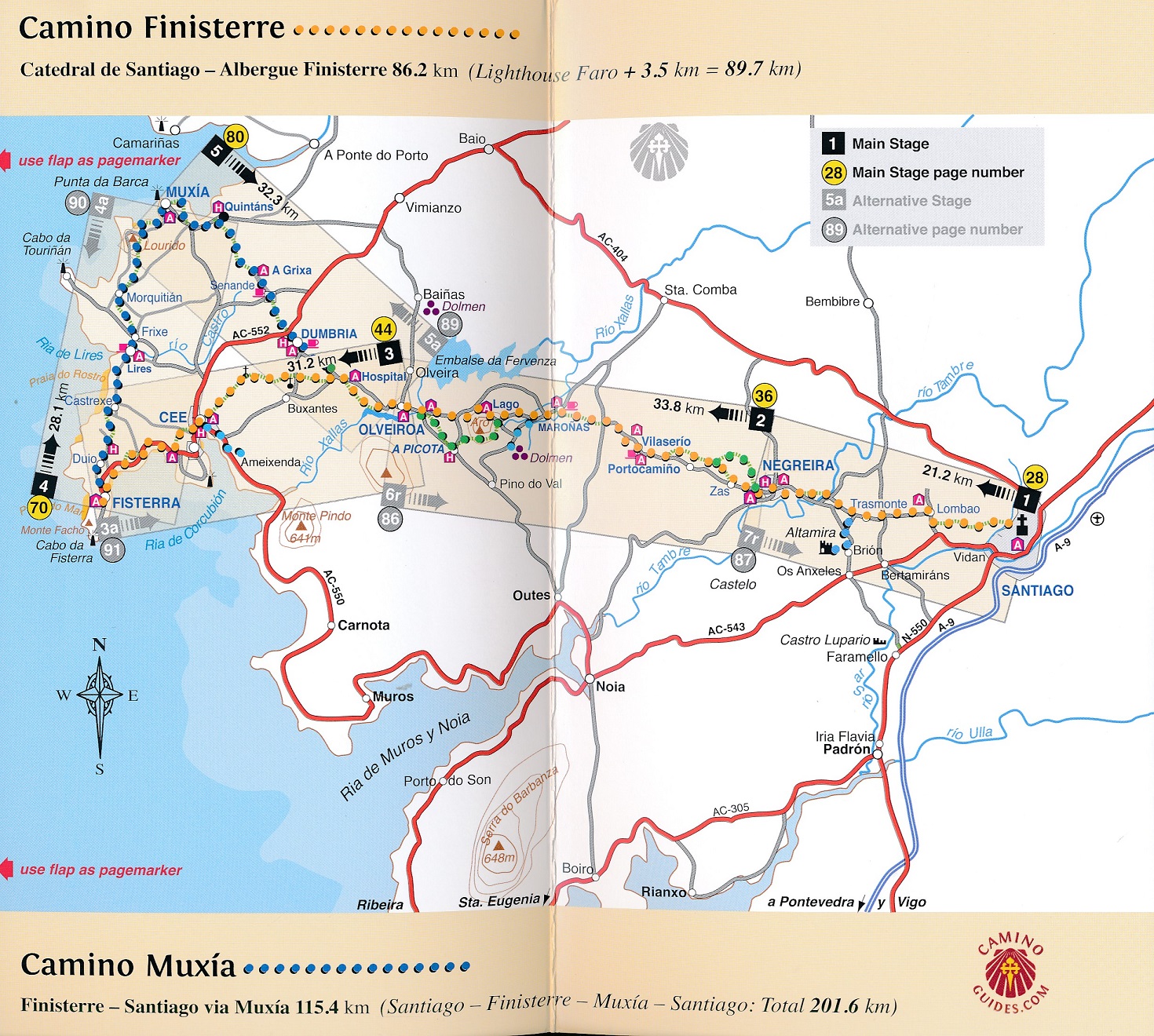 A Pilgrim's Guide to the Camino Finisterre | wandelgids St.Jacobsroute ...