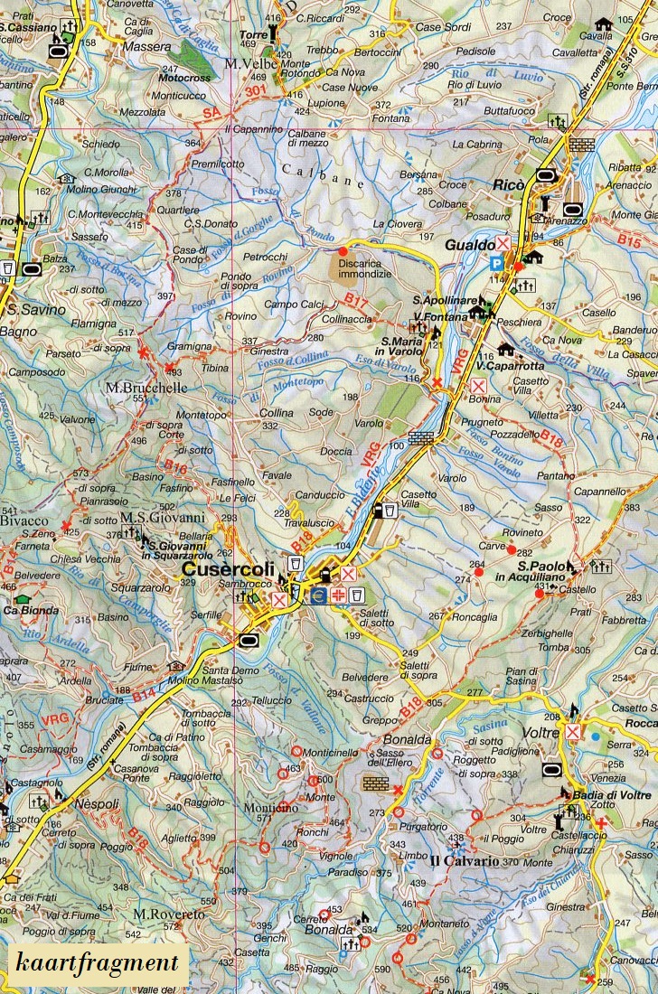 127 Le Colline di Forlì | wandelkaart 1:50.000 - Forli, Predappio ...