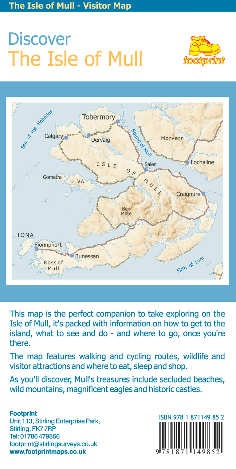 Discover the Isle of Mull, map 1:65.000 - Including Isles of Iona, Ulva ...